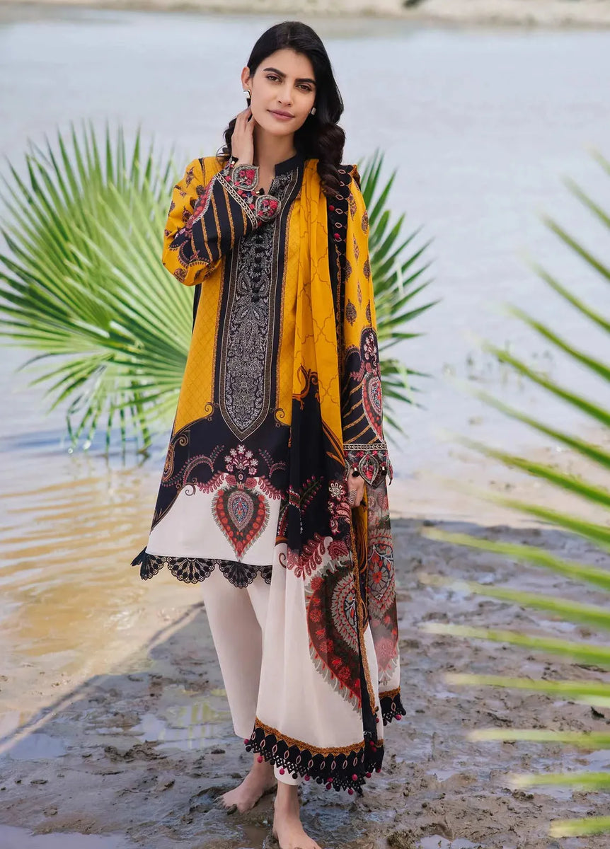 M Basics By Maria B Embroidered Lawn Suit Unstitched 3 Piece MB24M2 7B ...