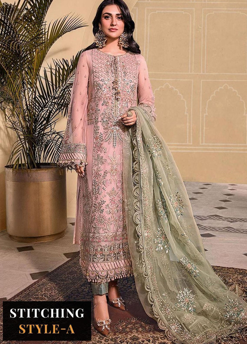 Maria B Embroidered Net Suits Unstitched 4 Piece MB23MH D7 - Luxury Co ...