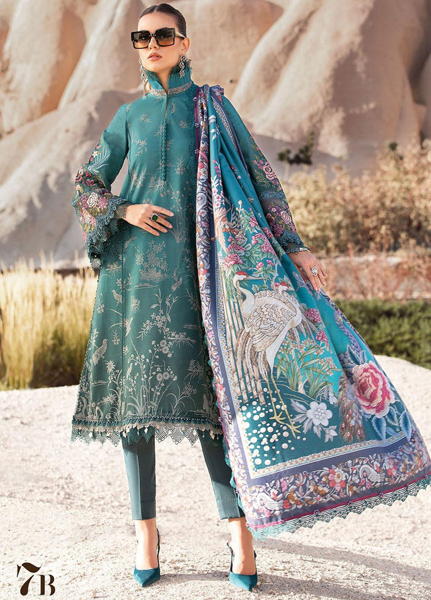 MPrints By Maria B Embroidered Linen Suits Unstitched 3 Piece MB23UW 7 ...